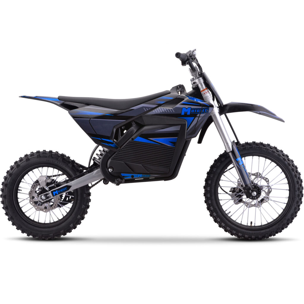 MotoTec 72v Pro Electric Dirt Bike 5000w Lithium Blue - D&M Motorsports