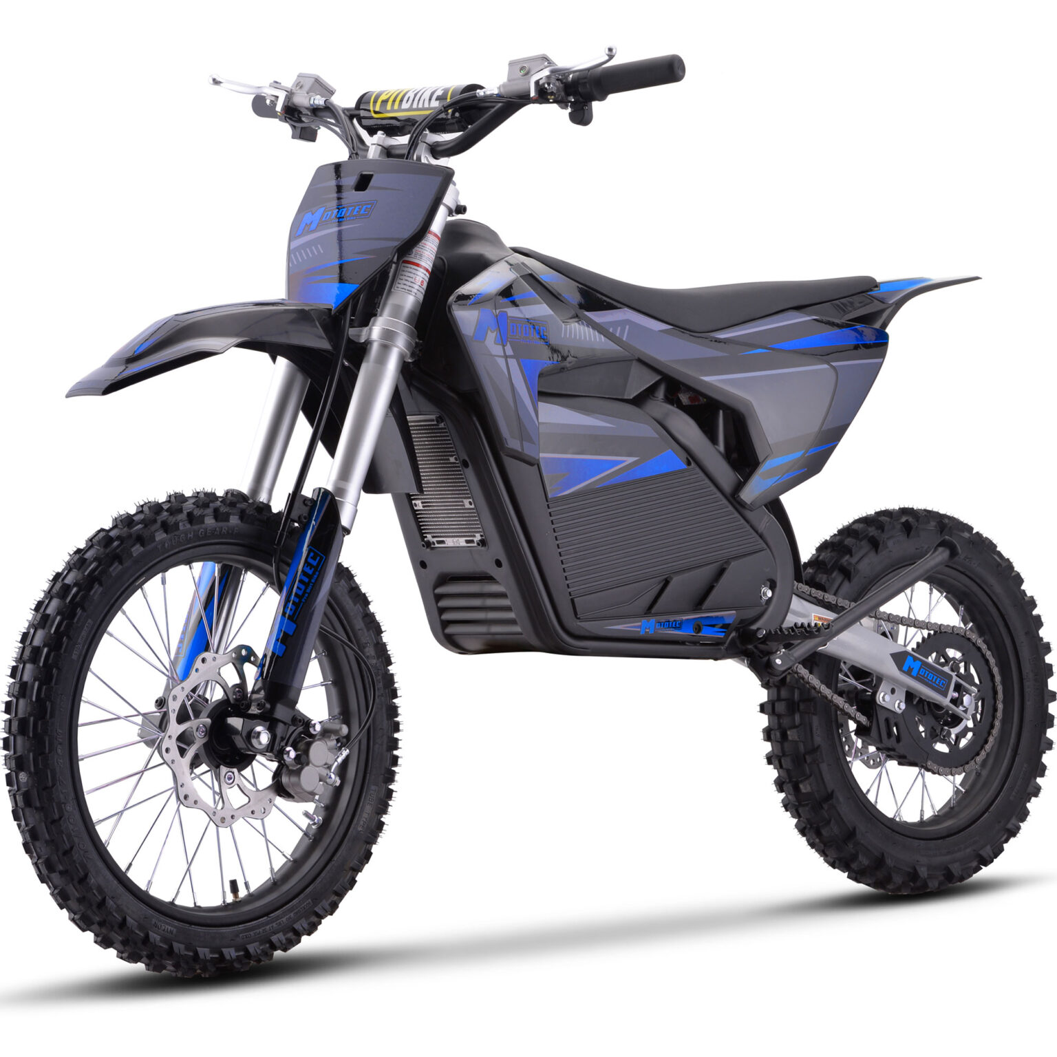 MotoTec 72v Pro Electric Dirt Bike 5000w Lithium Blue - D&M Motorsports