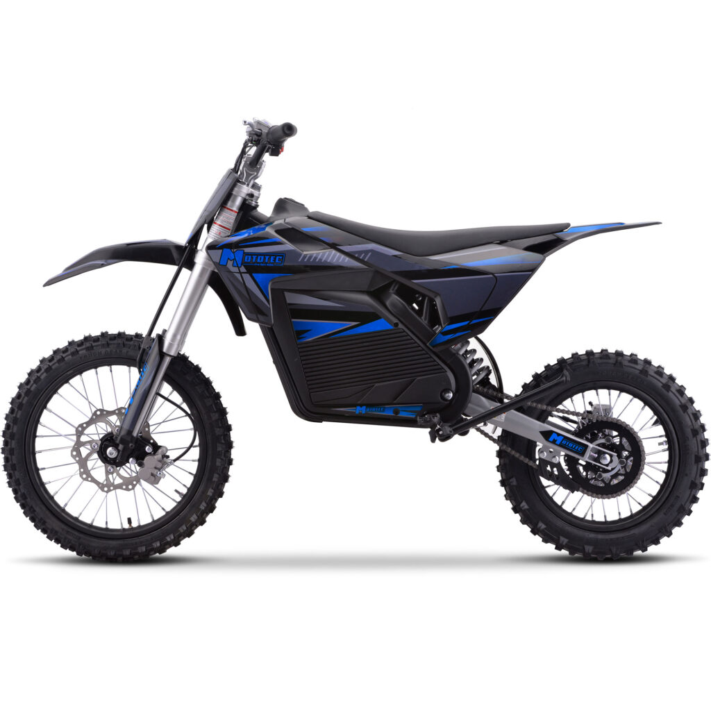 MotoTec 72v Pro Electric Dirt Bike 5000w Lithium Blue - D&M Motorsports