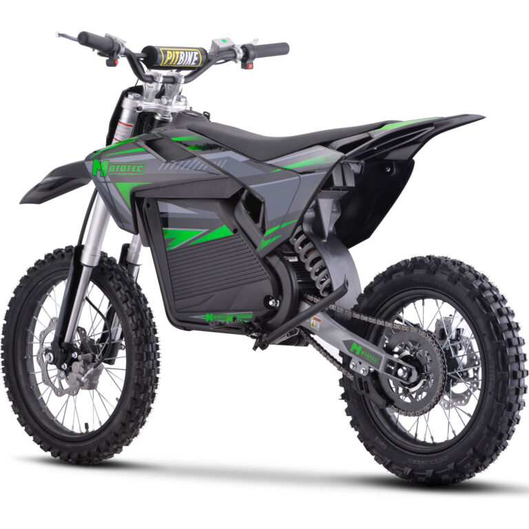 MotoTec 72v Pro Electric Dirt Bike 5000w Lithium Green - D&M Motorsports